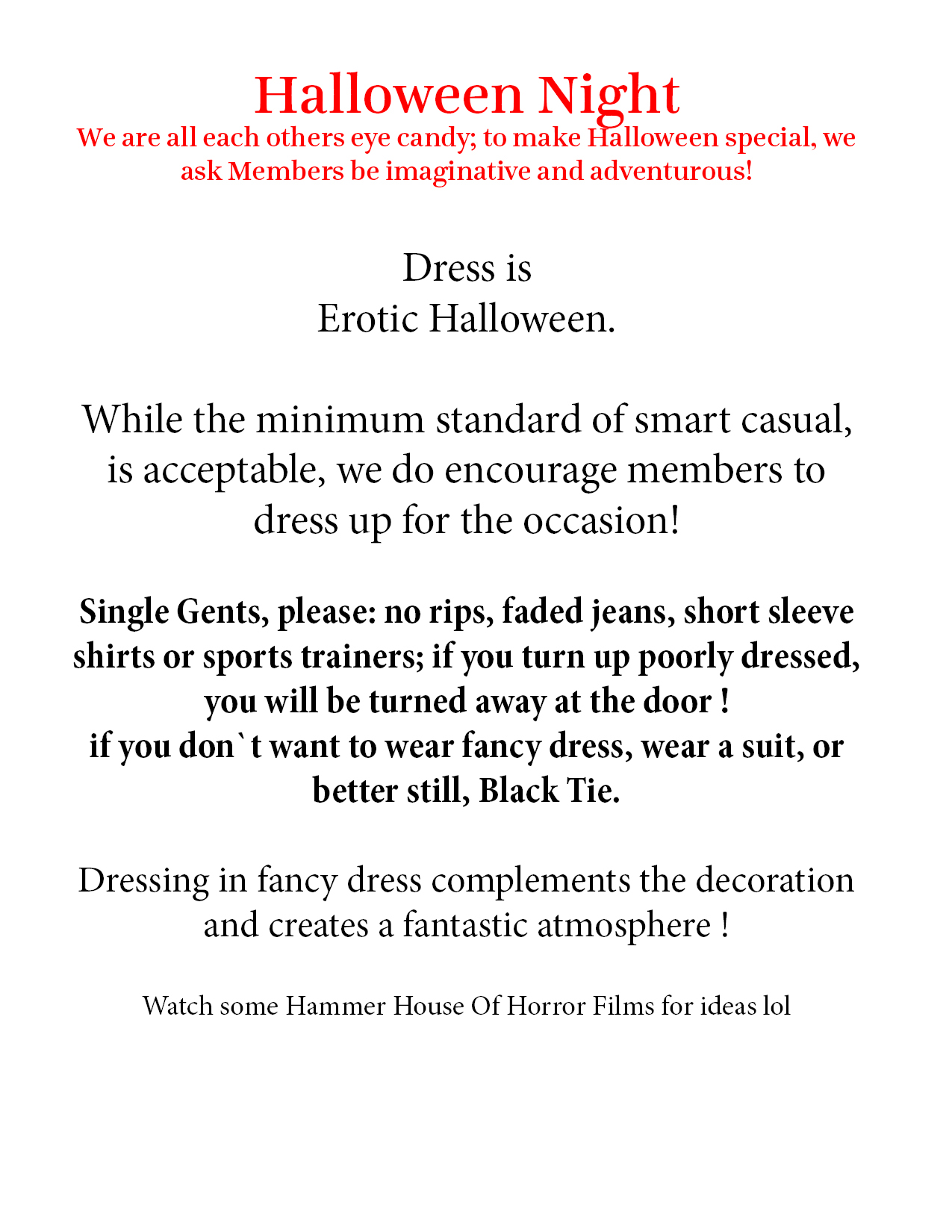 Halloween Weekend Party